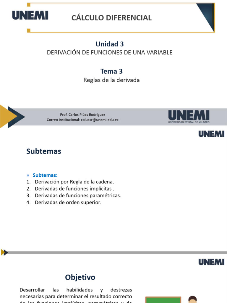 Tema 4 Subtema 1, 2, 3 y 4 U3. | PDF | Derivado | Ecuaciones