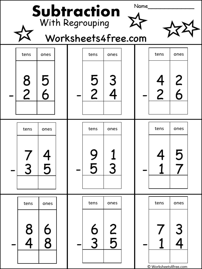 Subtraction 2 Digit Regrouping p28 Sxhasn | PDF