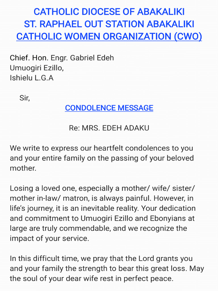 Condolences 5 | PDF