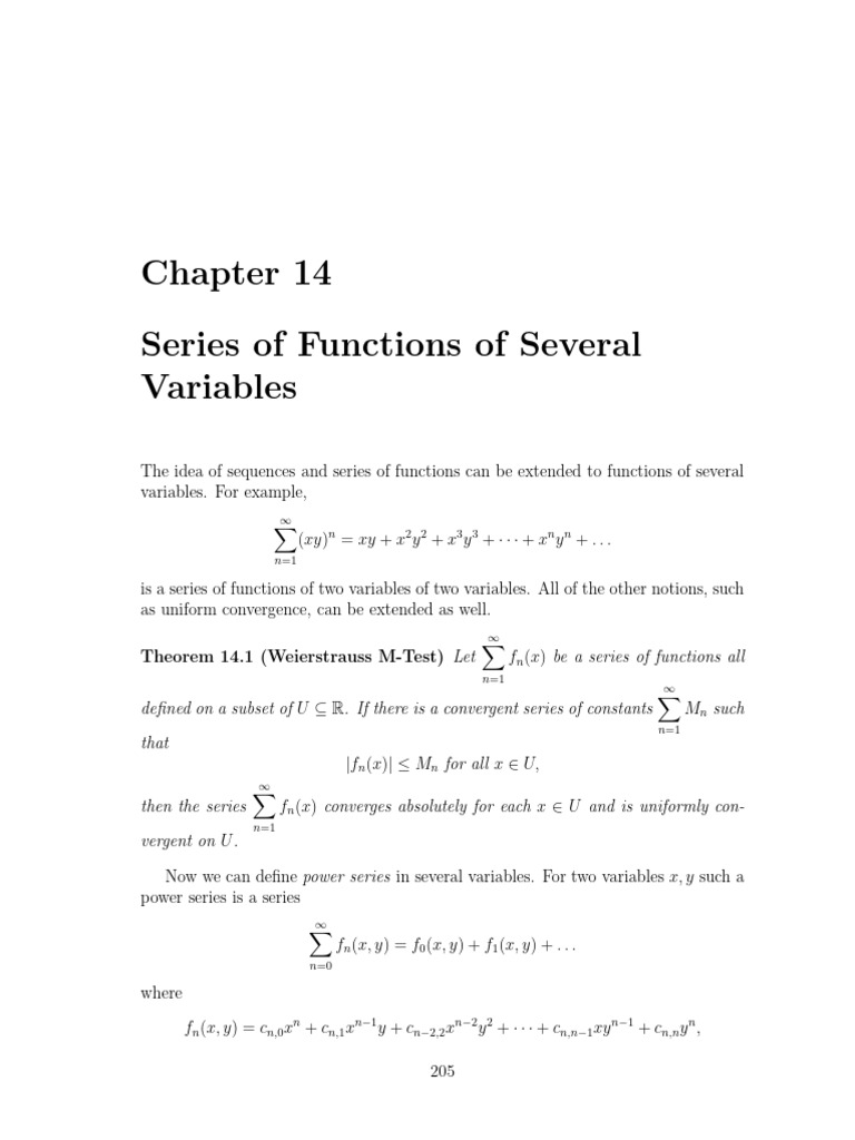 Chapter 14 | PDF | Power Series | Function (Mathematics)