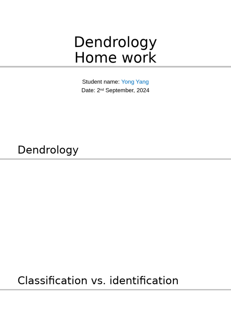 Dendrology Home Work Template | PDF