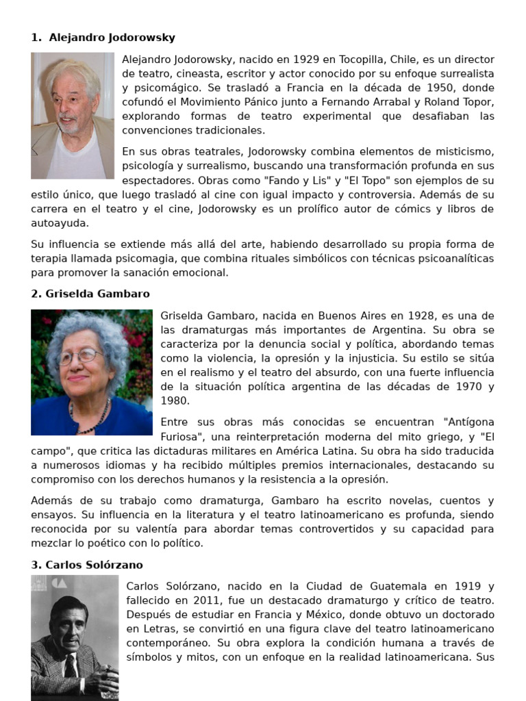 Alejandro Jodorowsky | PDF | Teatro | America latina