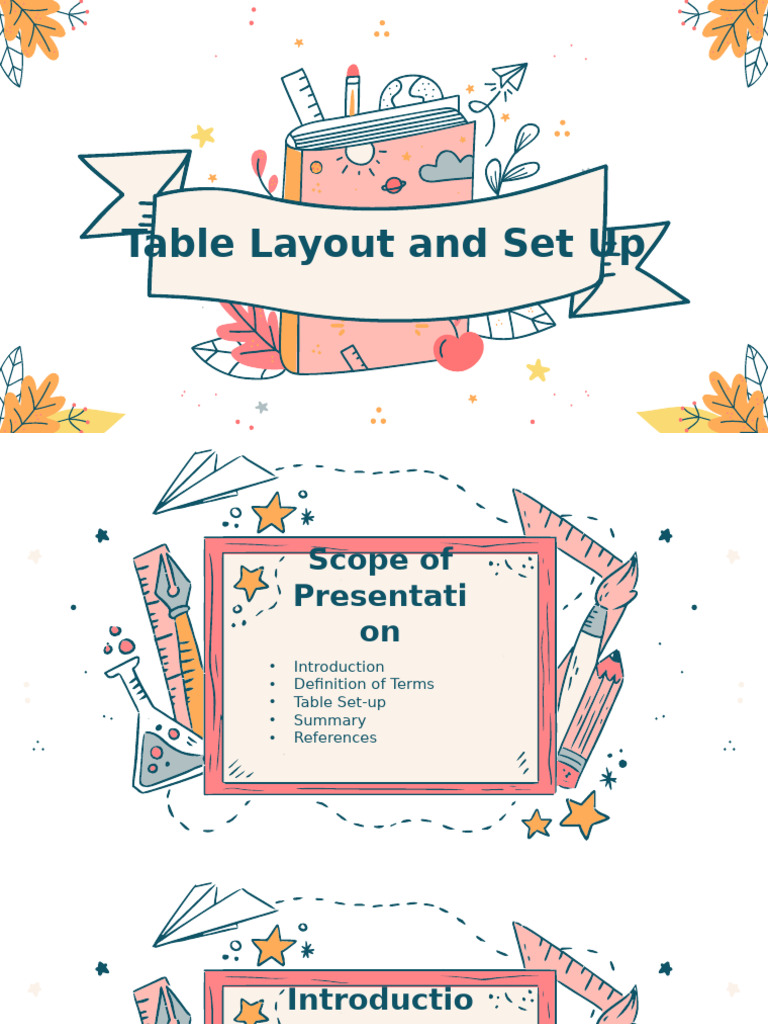 11. Table Layout and Set Up | PDF | Tableware | Teaspoon