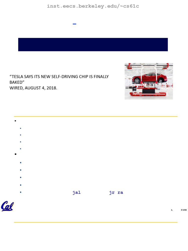 2018Fa-CS61C-L09-BN-procedures | PDF | Pointer (Computer Programming) | Computing