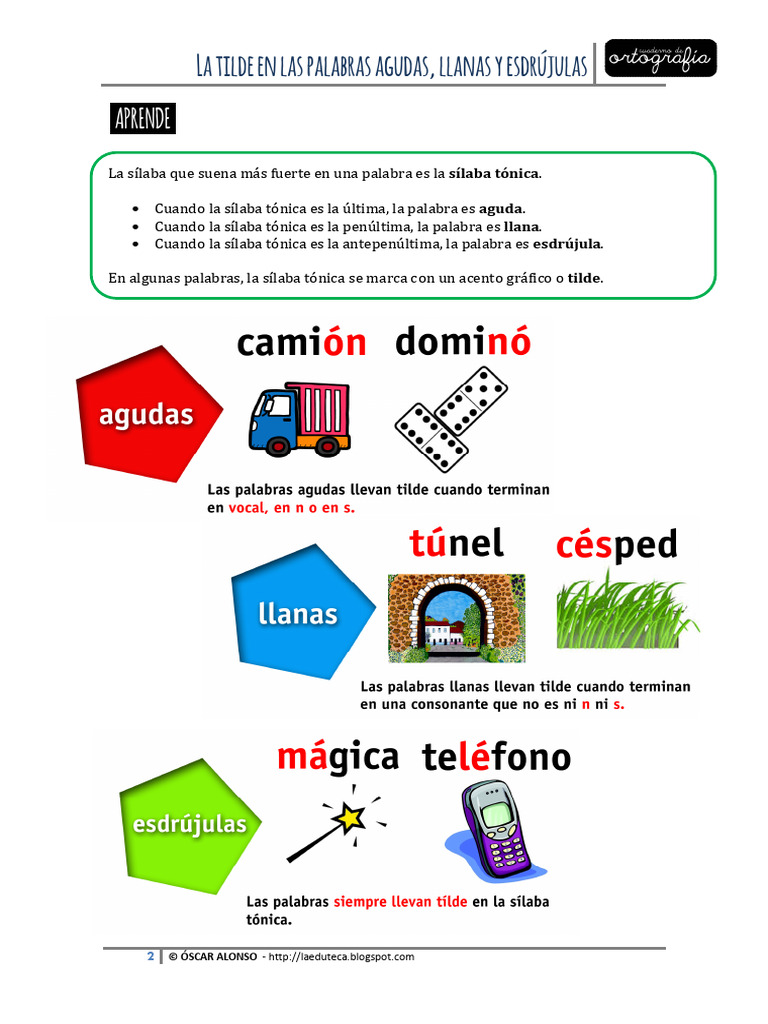 Cuadernillo para Trabajar Tildes | PDF