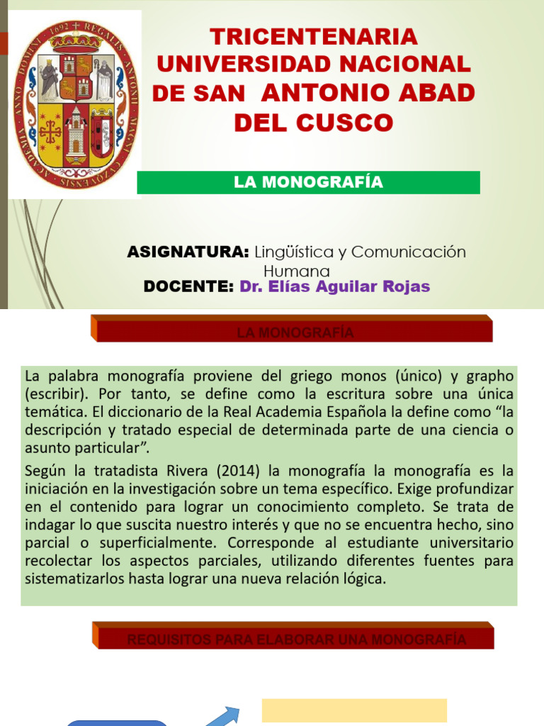 Monografía Diapositiva | PDF | Bibliografía