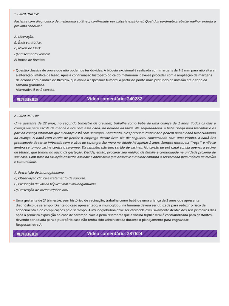 2020 DER UNICO - Anátomo-histologia e Lesões Elementares | PDF ...