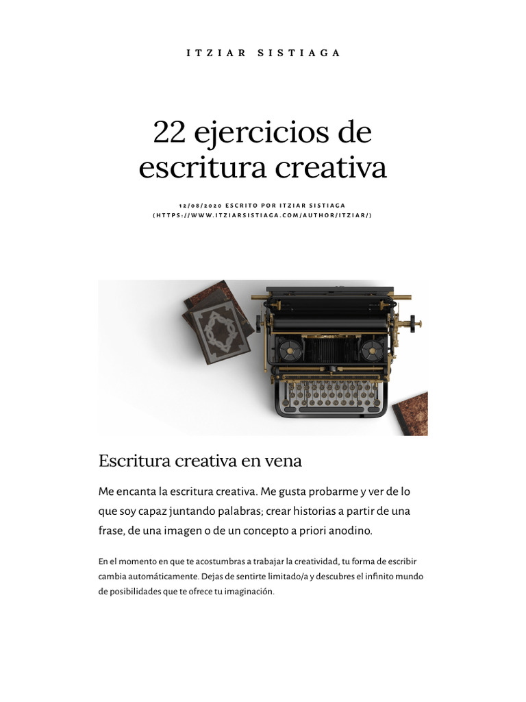 22 Ejercicios para Escritura Creativa | PDF | León | Color