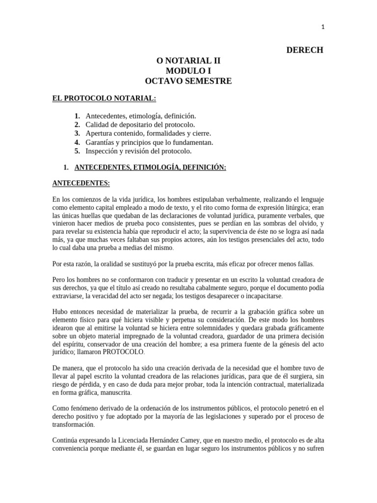 Semana 5, El Protocolo Notarial | PDF | Justicia | Crimen y violencia