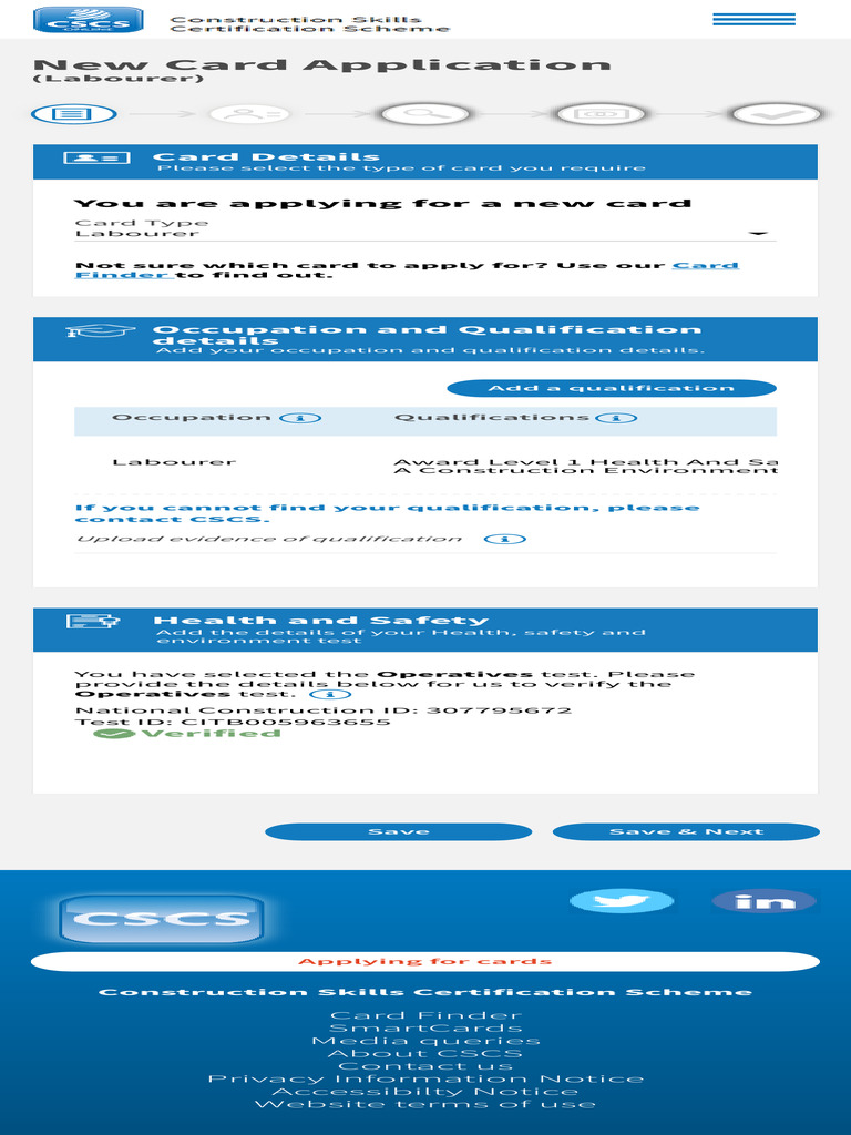 New Card Application | PDF