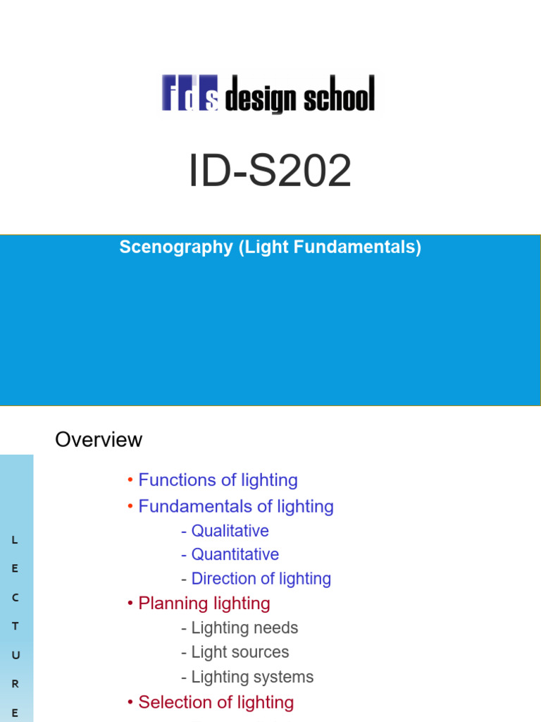 Lecture-8a - Lighting Fundamentals-N | PDF | Electromagnetic Spectrum | Light