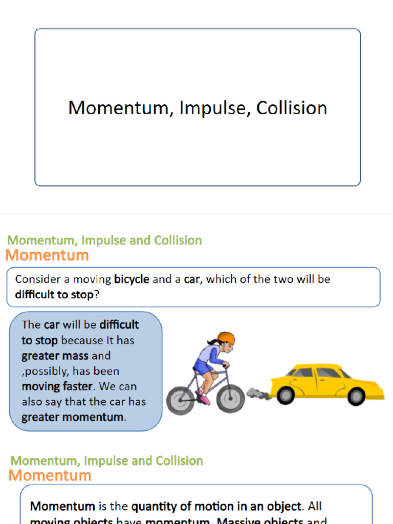 Momentum, Impulse, Collision | PDF