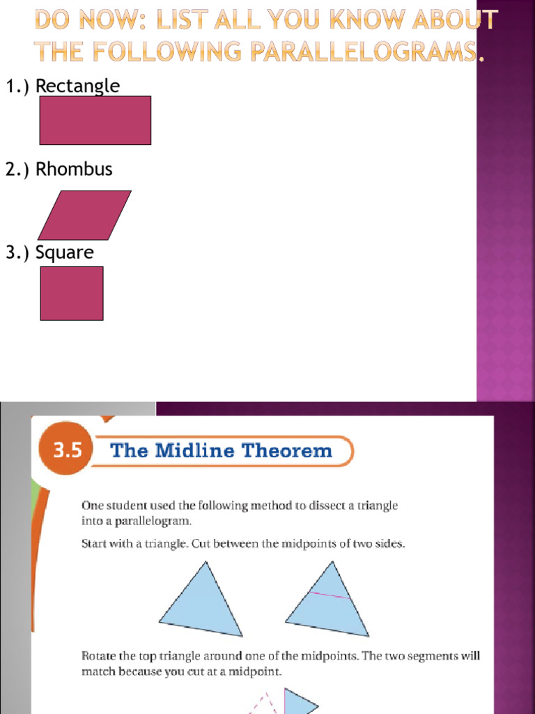 G9 Math Q3-Week 3 - Midline Theorem | PDF
