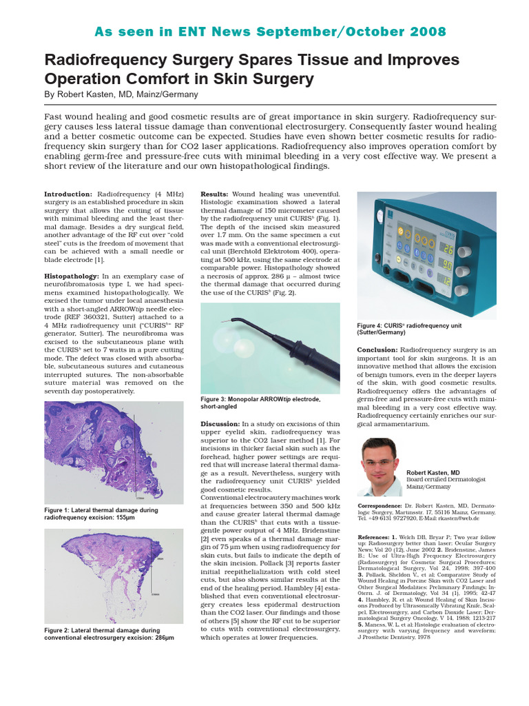 SUTTER Application Report DR Kasten - ENT News Sept+Oct 2008 | PDF | Surgery | Clinical Medicine
