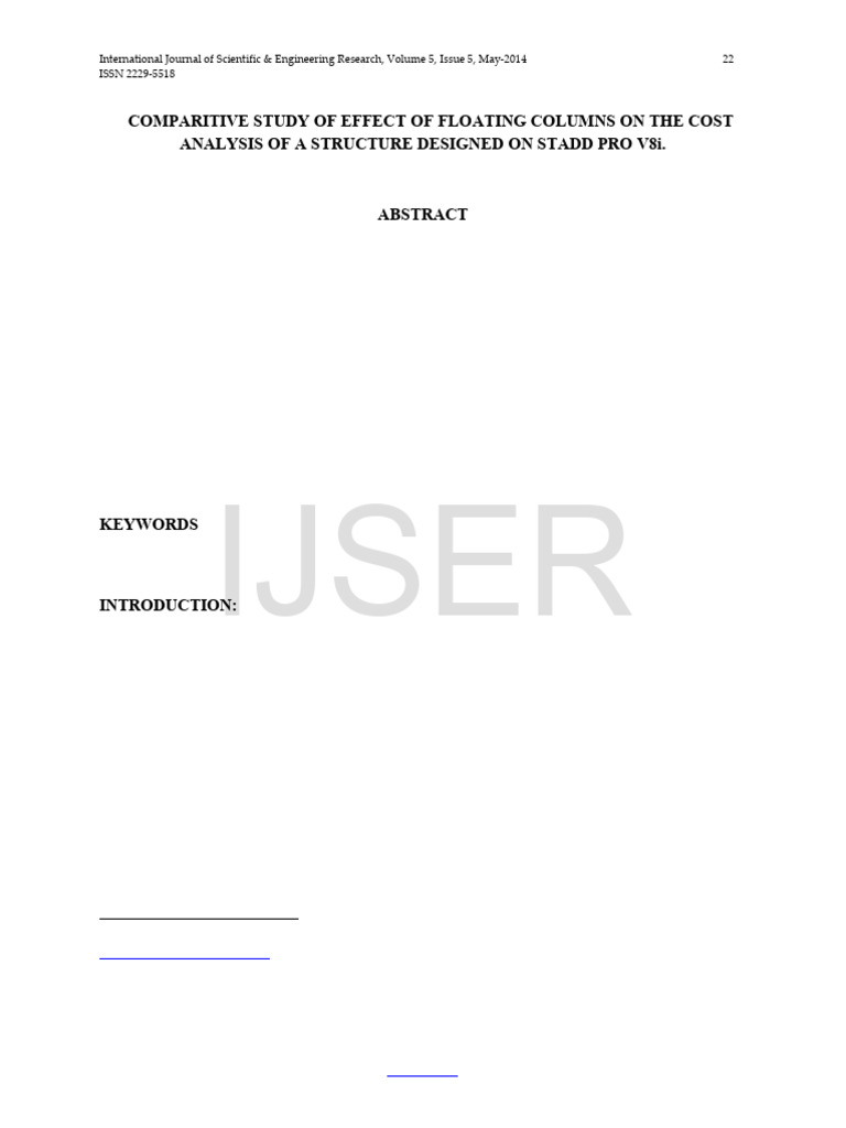 Floating Columns Cost Analysis in STAAD Pro | PDF | Beam (Structure ...