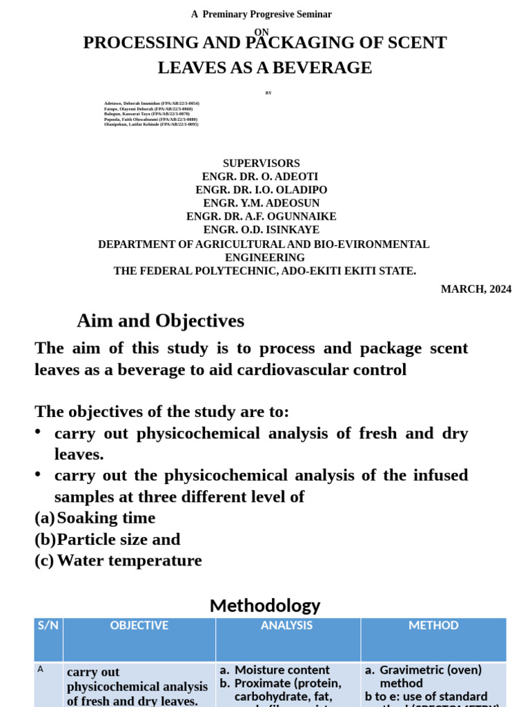 Olanipekun Advanced Progress Seminar | PDF