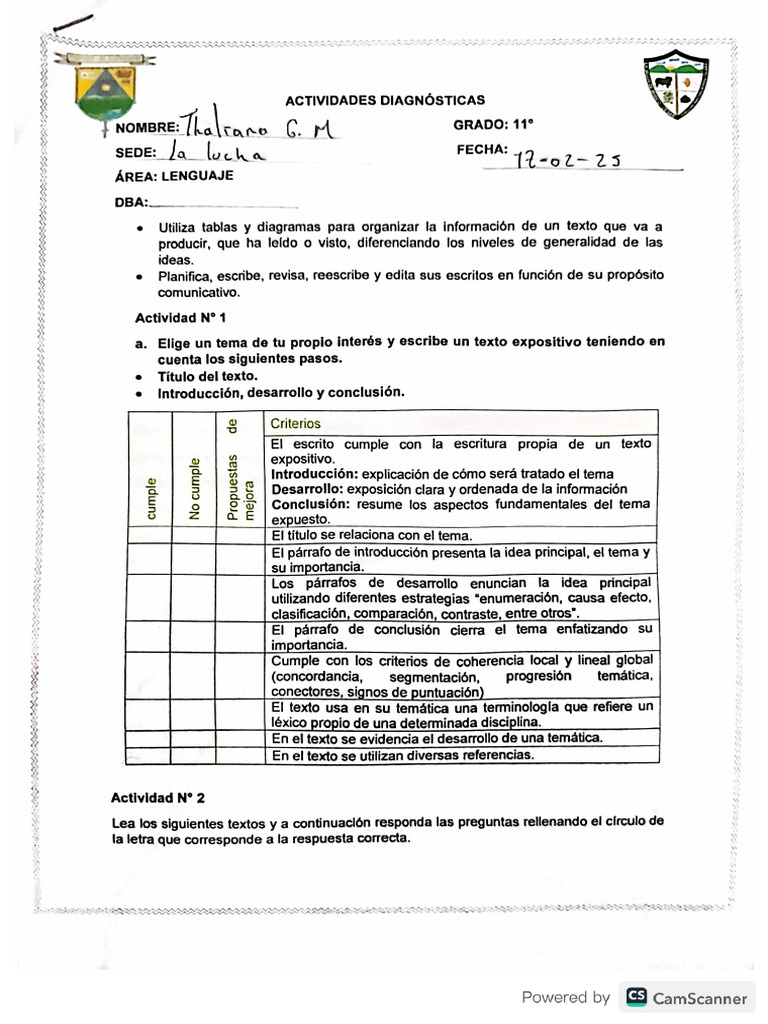 Taliana Diagnóstico | PDF