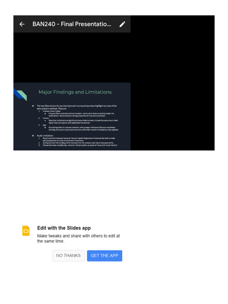 BAN240 - Final Presentation - Group 1 - Google Slides | PDF