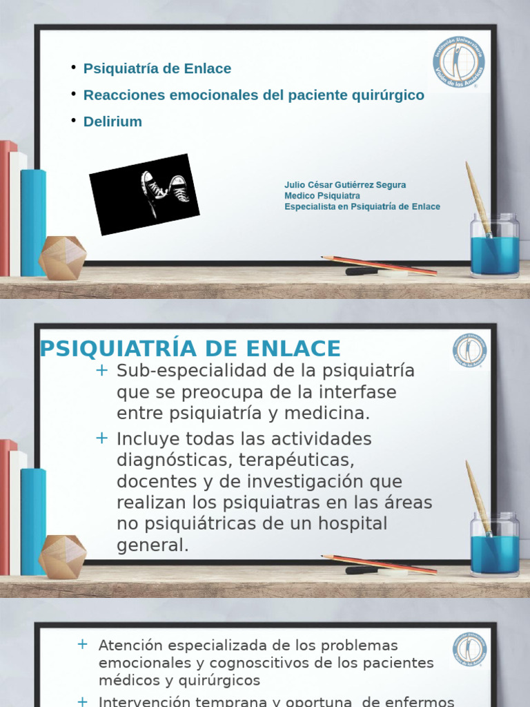 Psiquiatría de Enlace y Delirium Quirúrgico | PDF | Trastorno depresivo ...