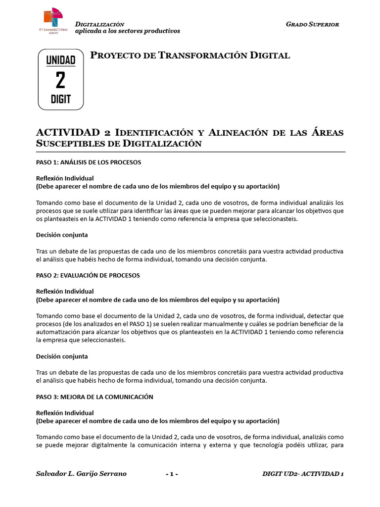 Dig U2 - Actividad 2 | PDF