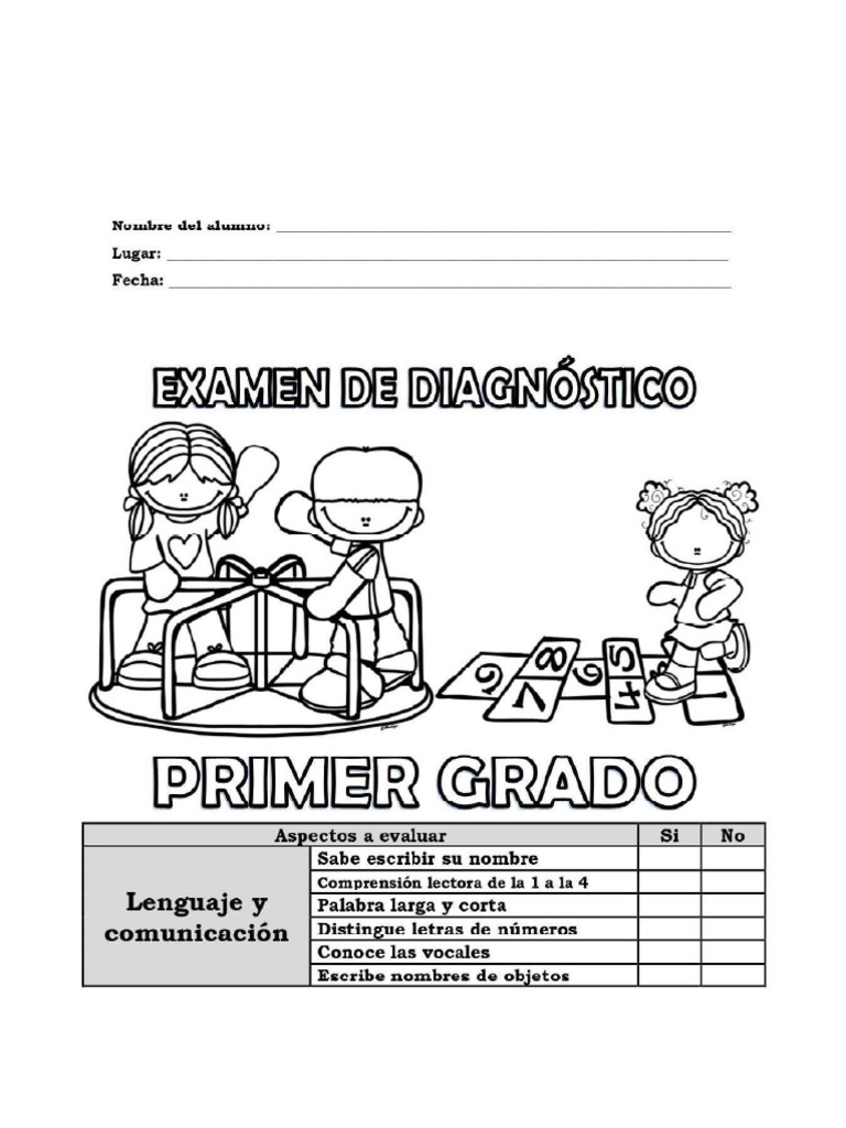 DIAGNÒSTICO GRADO PRIMERO | PDF