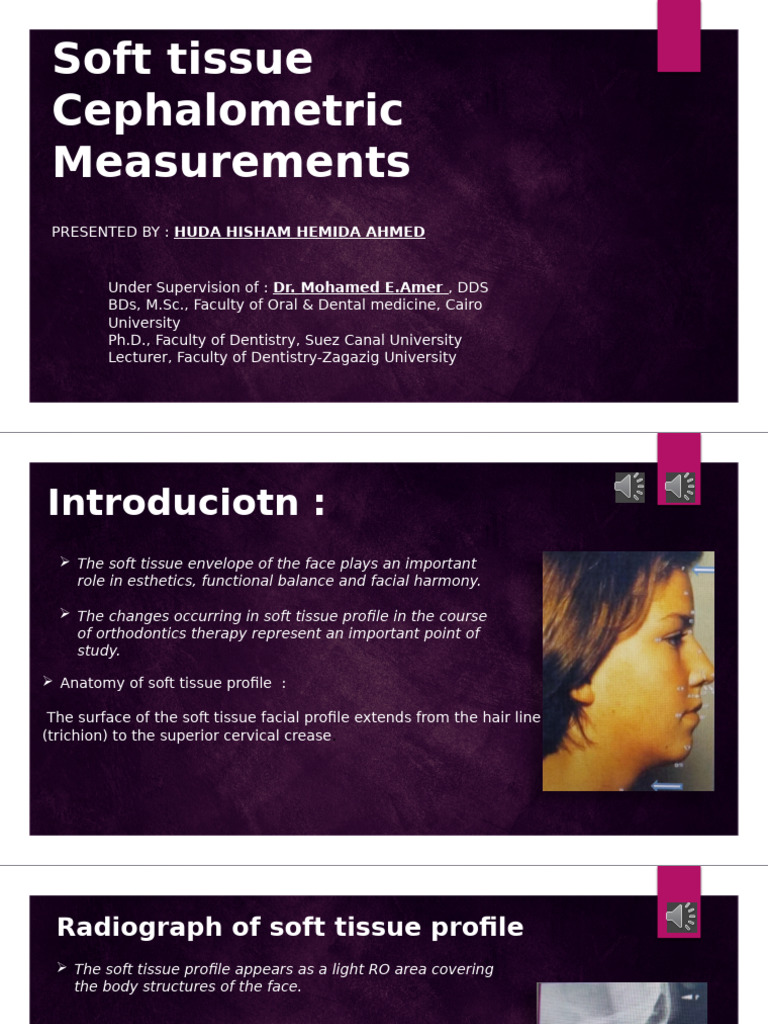 Soft Tissue Cephalometric Measurements | PDF | Orthodontics | Lip