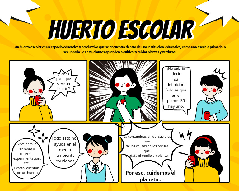 Yellow Playful Illustrative 5 Panel Comic Strip | PDF