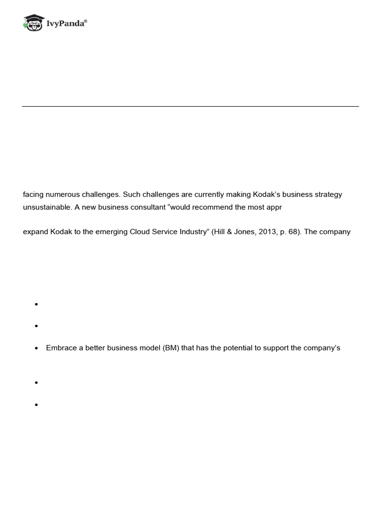 Eastman Kodak Company and Its Rise and Fall 250310 023943 | PDF ...