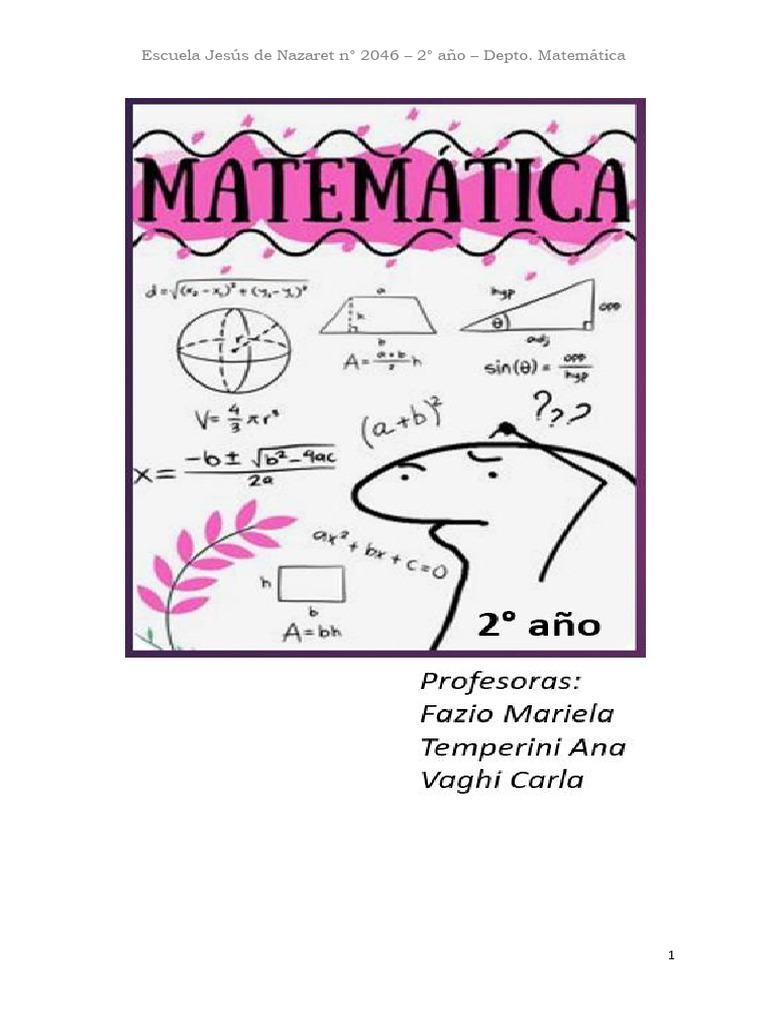 Cuadernillo 2 A o Matem Tica | PDF