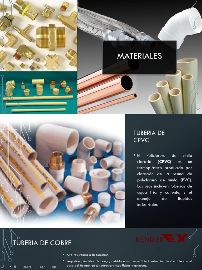Materiales | PDF | Tubería (transporte de fluidos) | Cobre