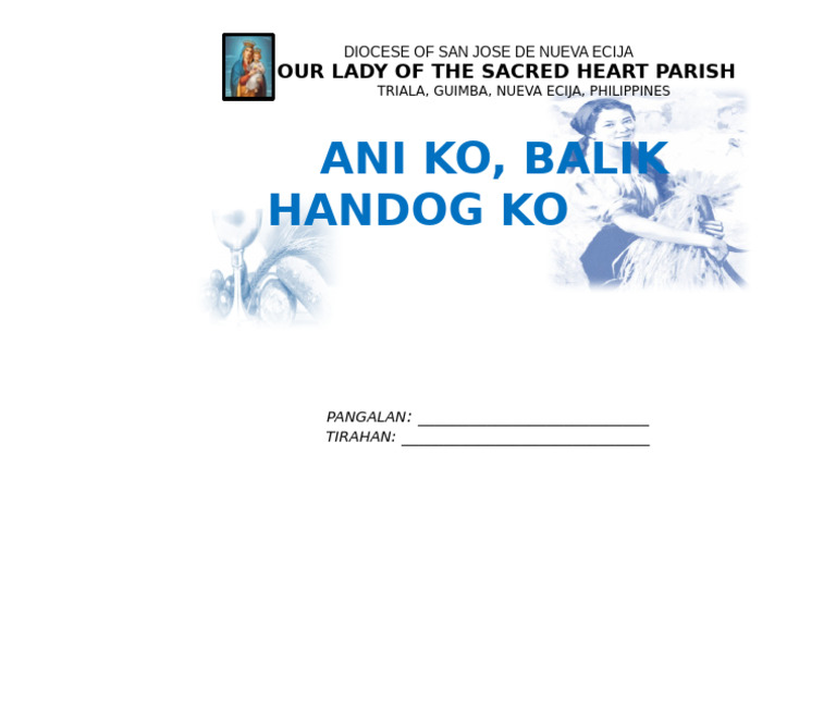 Ani Ko, Balik Handog Ko | PDF