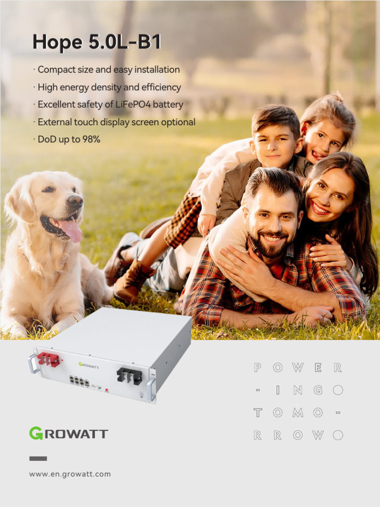 Growatt Hope 5.0L-B1 Battery Datasheet | PDF | Energy Storage | Electricity
