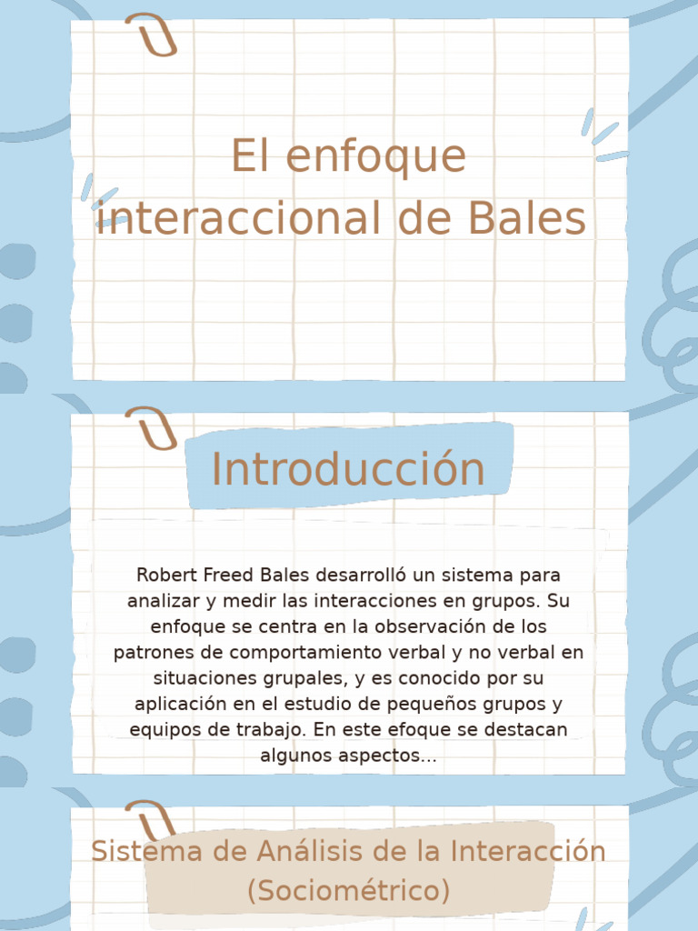 El Enfoque Interaccional de Bales | PDF