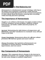 Homeostasis Notes Grade 12 | PDF | Homeostasis | Kidney