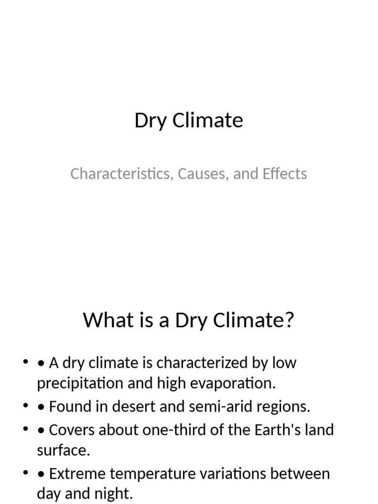 Dry Climate Presentation | PDF