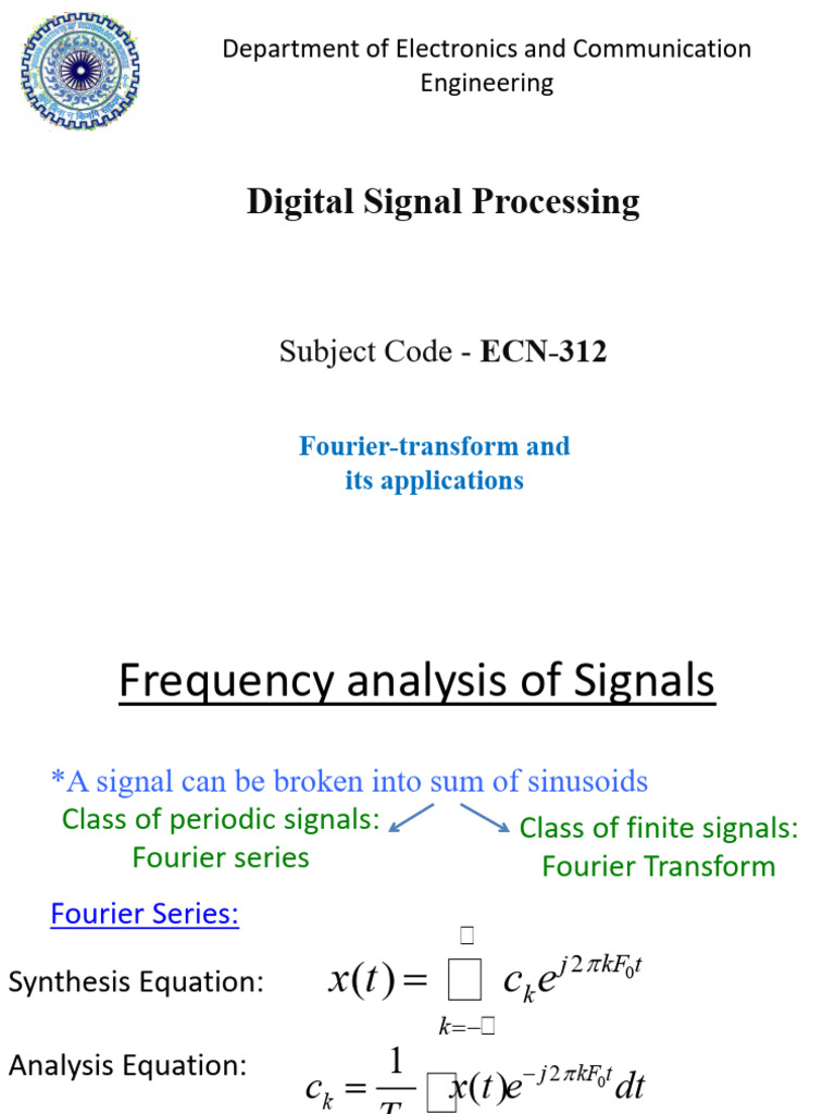 Fourier And Application Pdf Fourier Transform Fourier Series