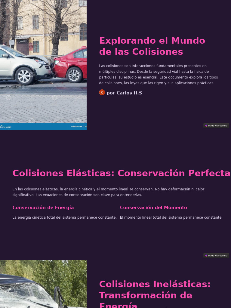 Explorando El Mundo de Las Colisiones | PDF | Elasticidad (Física) | Física teórica