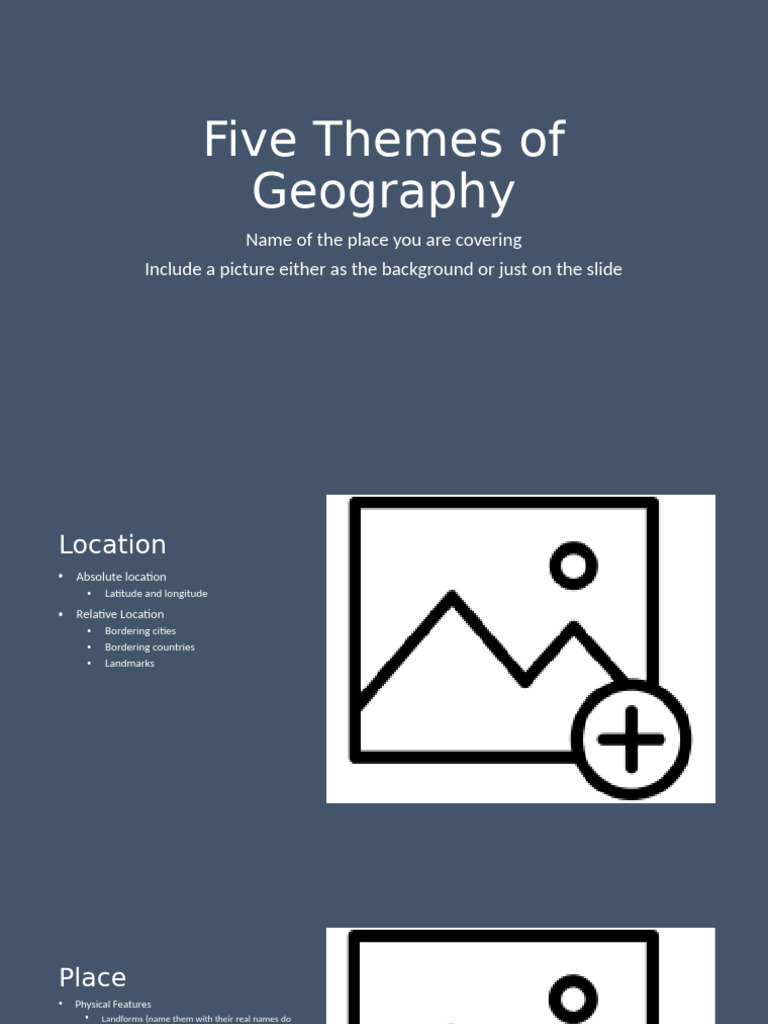 Five Themes of Geography Template 24-25 | PDF