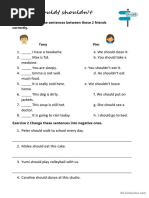 Should - Shouldn't Worksheet For 3rd Live Worksheets | PDF | Worksheet ...