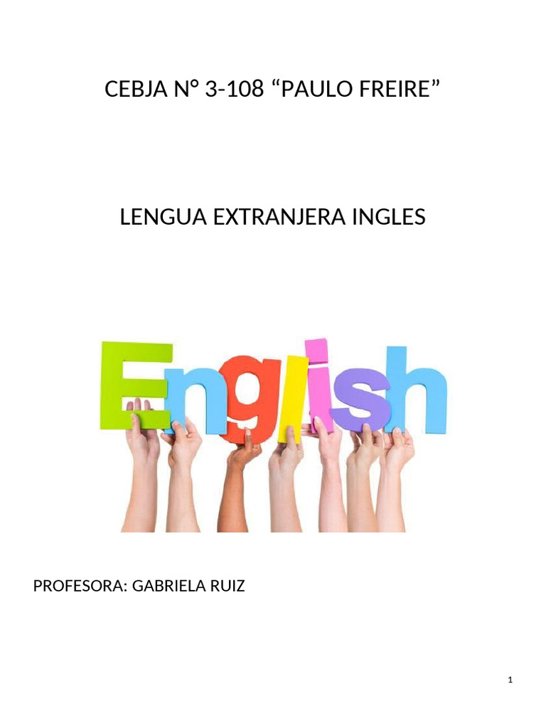 Cuadernillo Ingles | PDF | Verbo | Lingüística