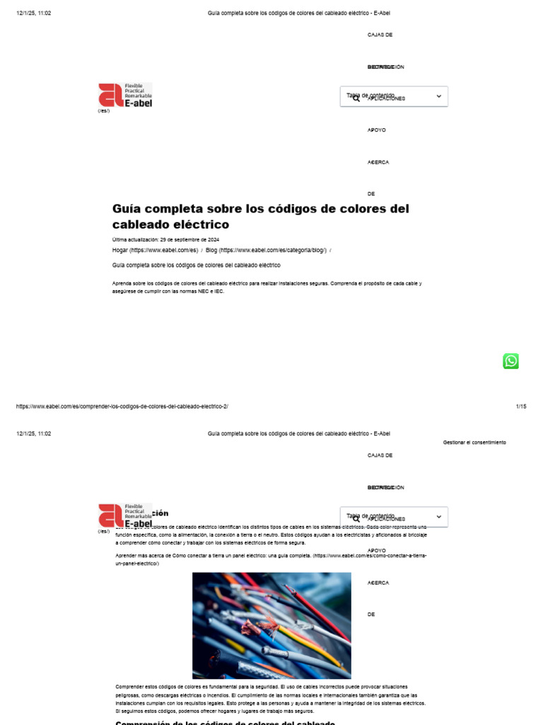 Guía Completa Sobre Los Códigos de Colores Del Cableado Eléctrico - E ...