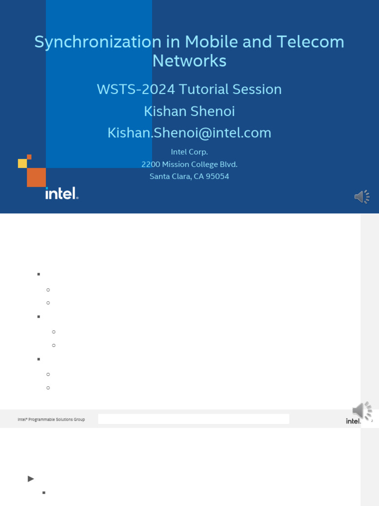 WSTS_2024_Tutorial_Sync_Mobile_Telecom_Shenoi_Intel | PDF | Multiplexing | Wireless