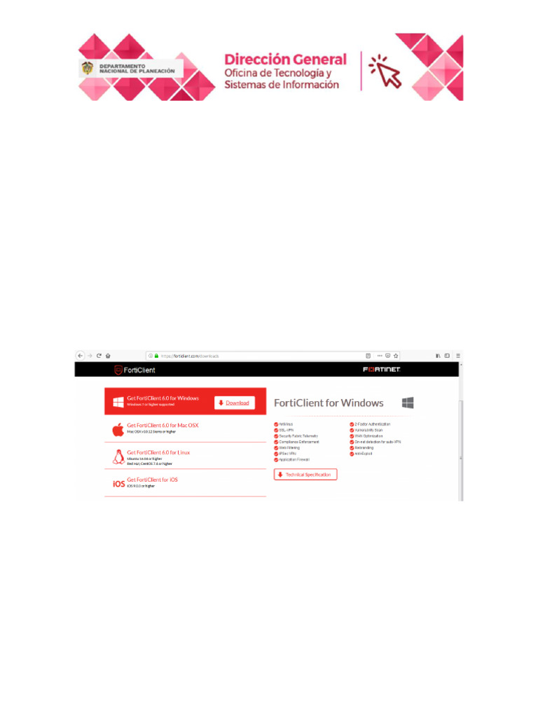 Guía de Instalación VPN FortiClient | PDF | Red privada virtual ...