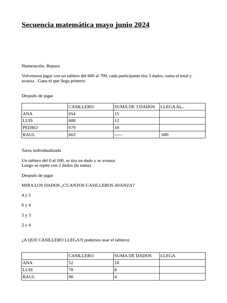 Sec Mate Mayo Junio 2024 | PDF