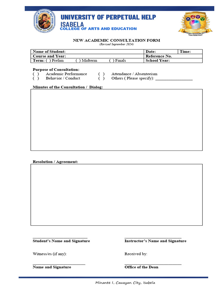 New Academic Consultation Form | PDF