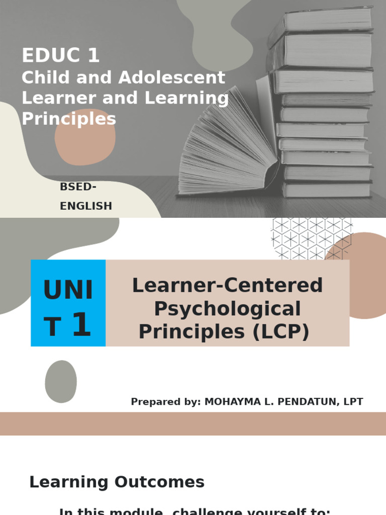 EDUC-1-UNIT-1 | PDF | Learning | Motivational