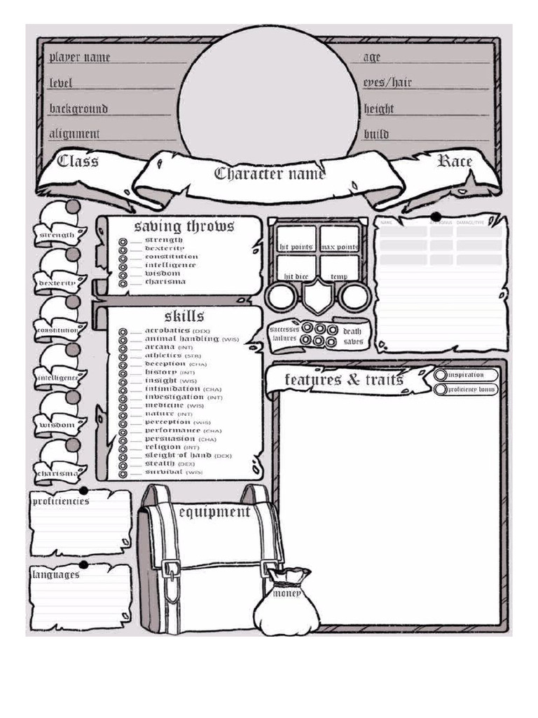 Character Sheet 2 Pdf