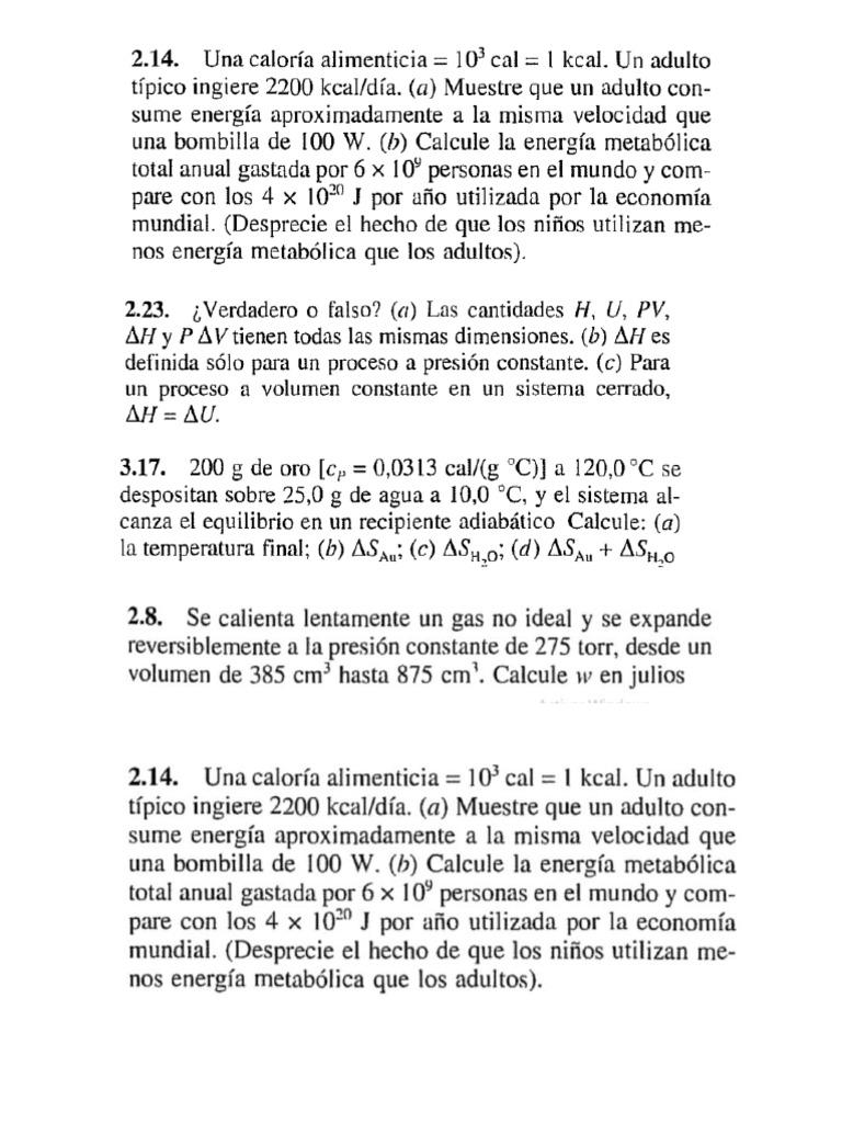 Problemario 1er Parcial (FISICOCA) | PDF
