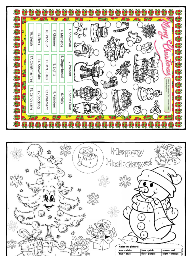 Christmas Activities | PDF | Color | Visual Perception