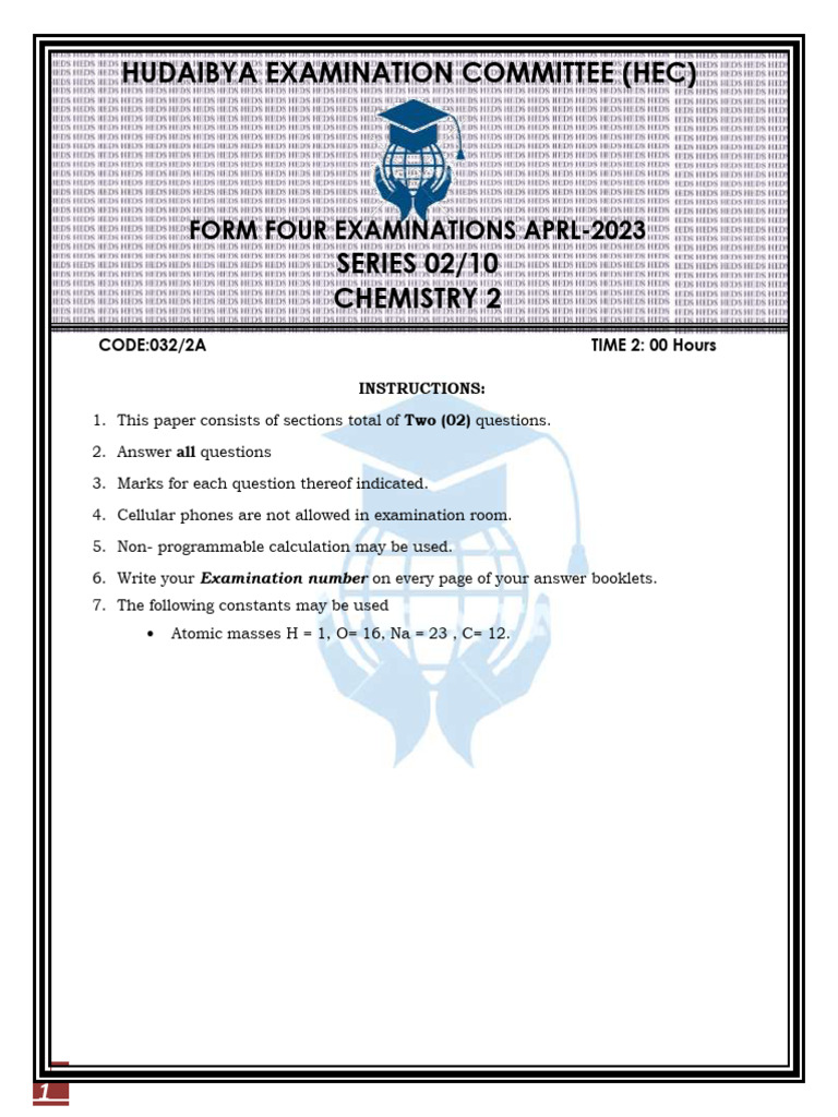 Chemistry Question 2a f4 s2 | PDF | Titration | Chemistry
